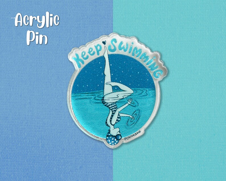 Acrylic Pin Synchronized Swimming Girl Pool Girl Swimmer - Etsy