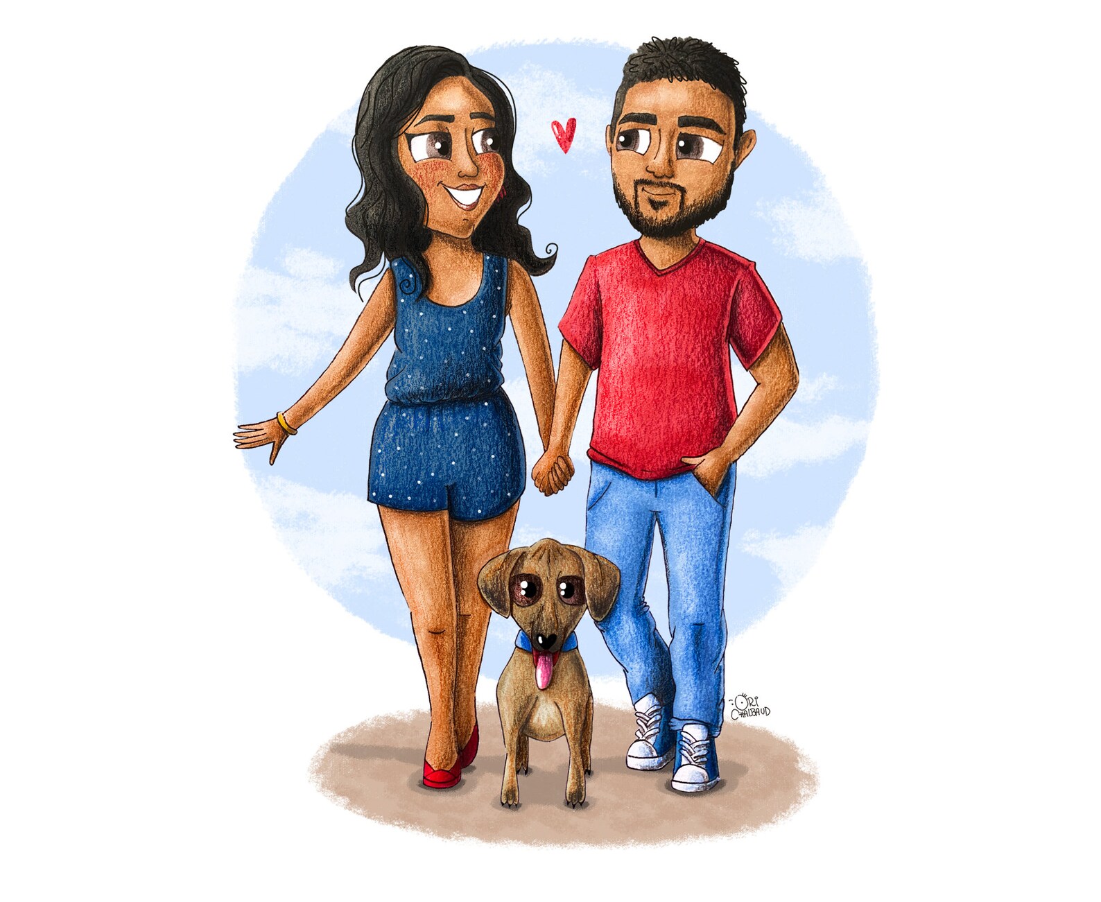 Couple Portrait. Cartoon Illustration. Unique Wedding Gift. Custom ...
