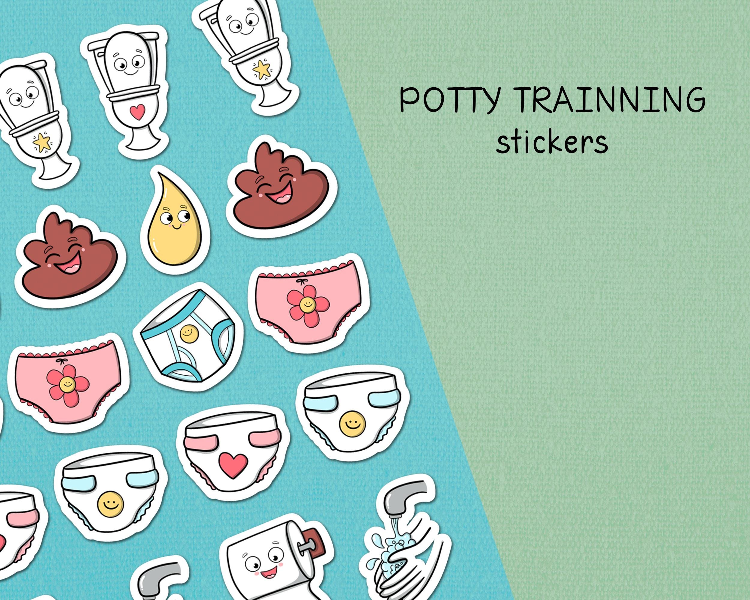 Potty Training Planner Printable Stickers. Potty Chart Digital ...