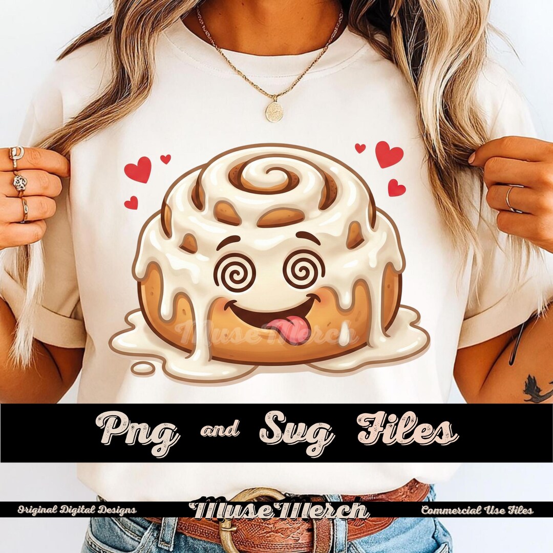 Dizzy in Love Cinnamon Roll PNG | Kawaii SVG | Funny PNG | Lover Shirt ...