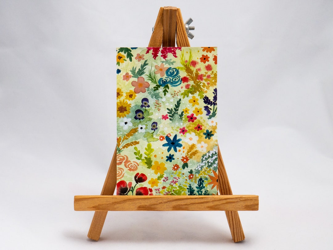 MINI Flower Power Watercolor Painting Meadow Watercolor Art / Ooak NOT ...