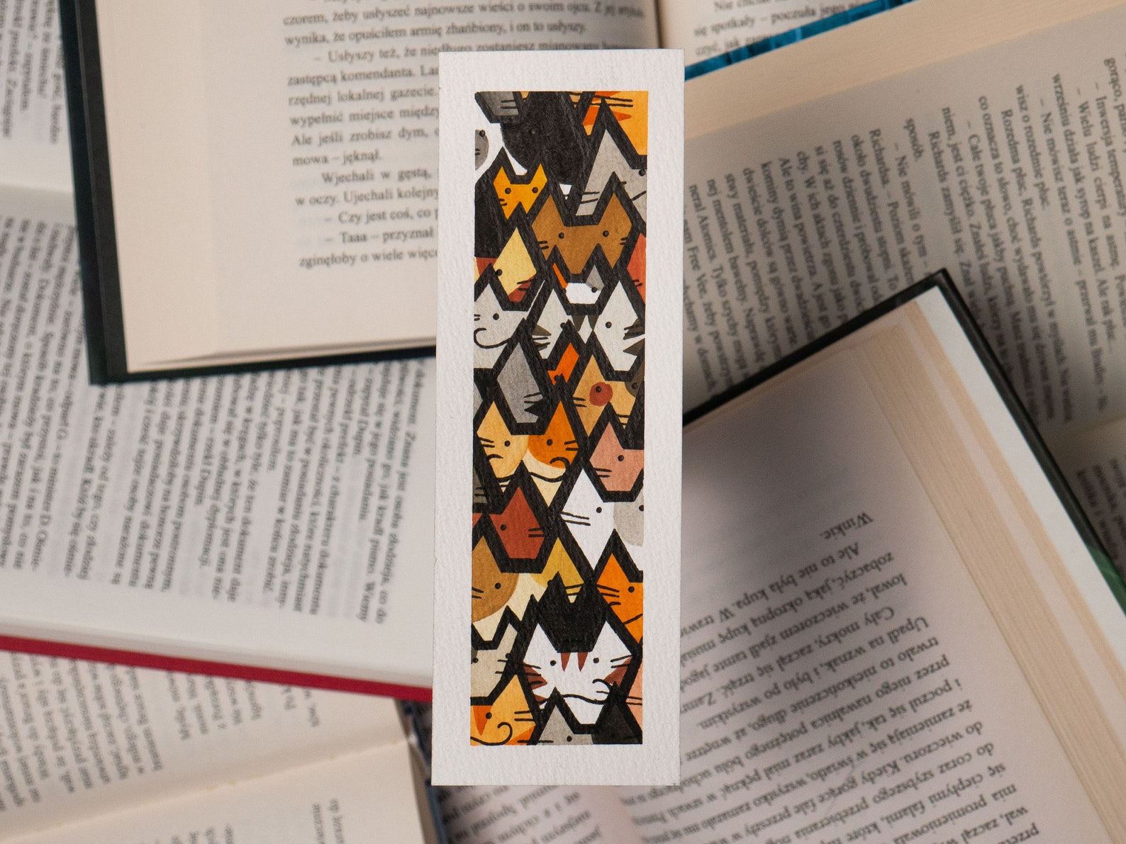 Cat Bookmark /NOT PRINTED/ Watercolor Cat Book Marker OOAK - Etsy