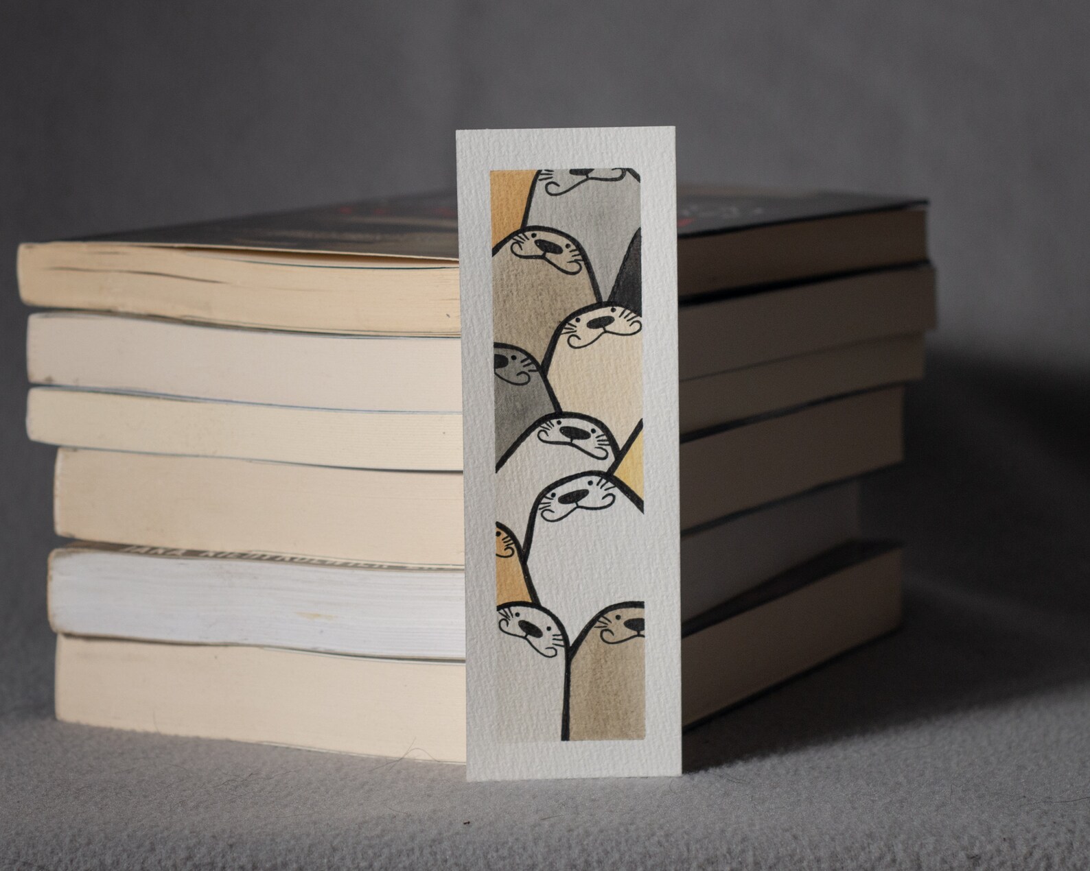 Seal bookmark /NOT PRINTED/ watercolor seal book marker OOAK | Etsy