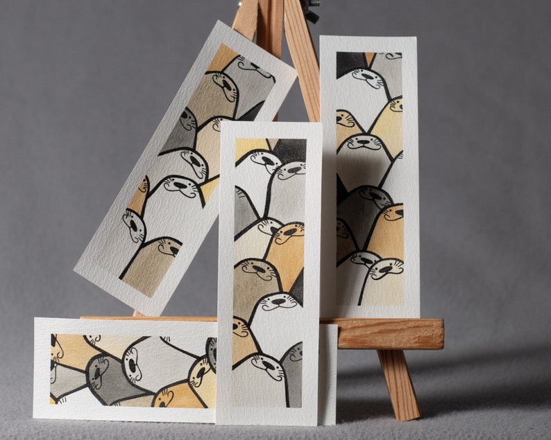 Seal Bookmark /NOT PRINTED/ Watercolor Seal Book Marker OOAK - Etsy