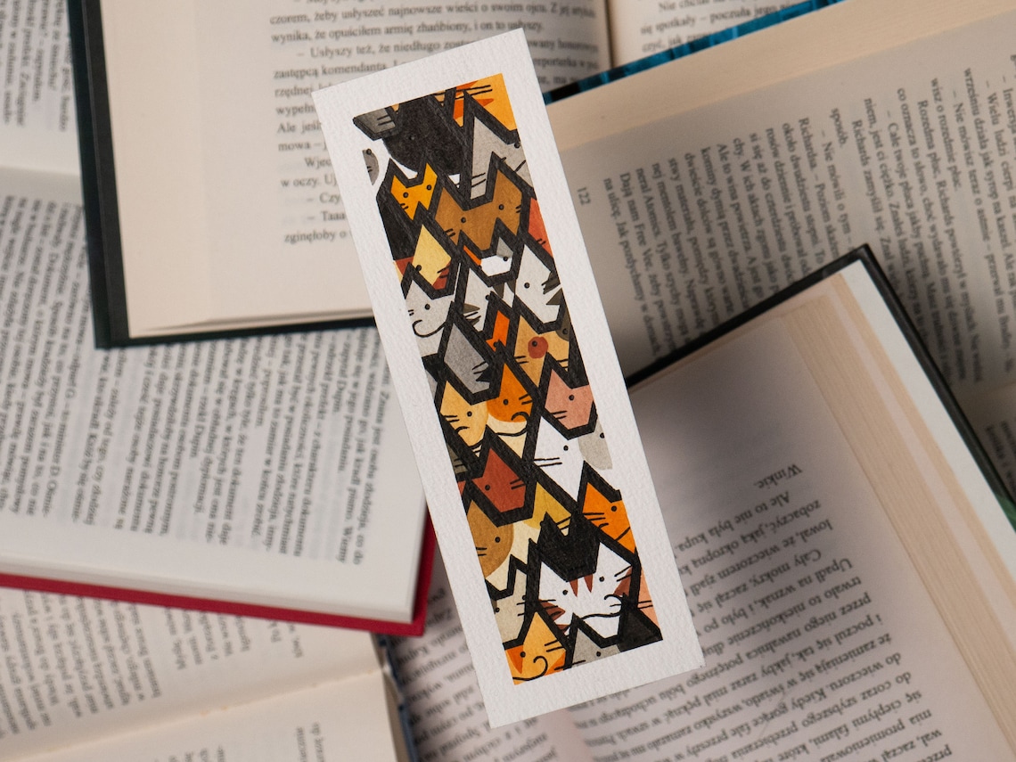 Cat Bookmark /NOT PRINTED/ Watercolor Cat Book Marker OOAK - Etsy