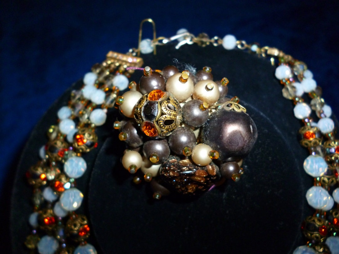 Vintage Miriam Haskell Style Pin - Etsy