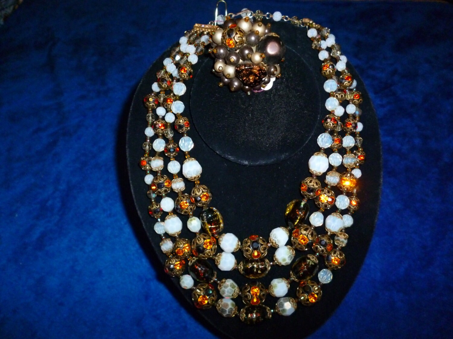 Vintage Miriam Haskell Style Pin - Etsy