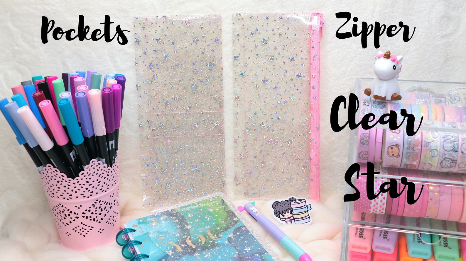 Dashboard for Happy Planner SKINNY/POCKETS or Zipper/star Pvc or ...