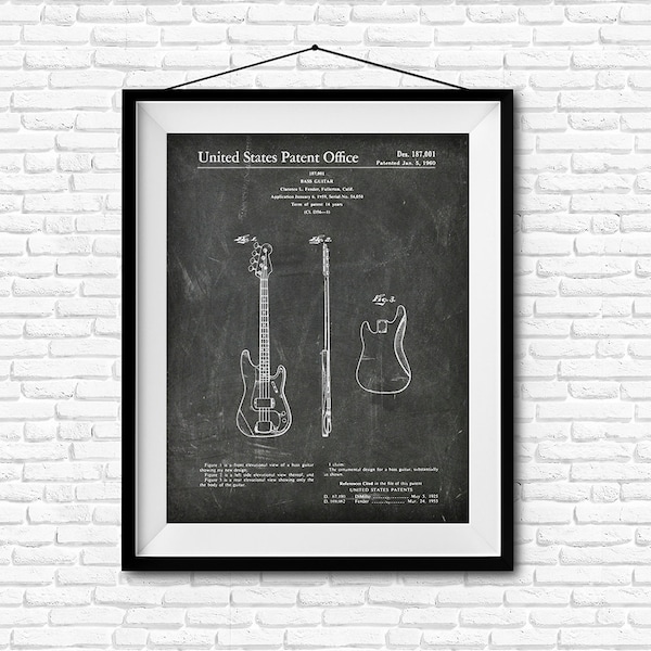 Bass Guitar Poster - Etsy