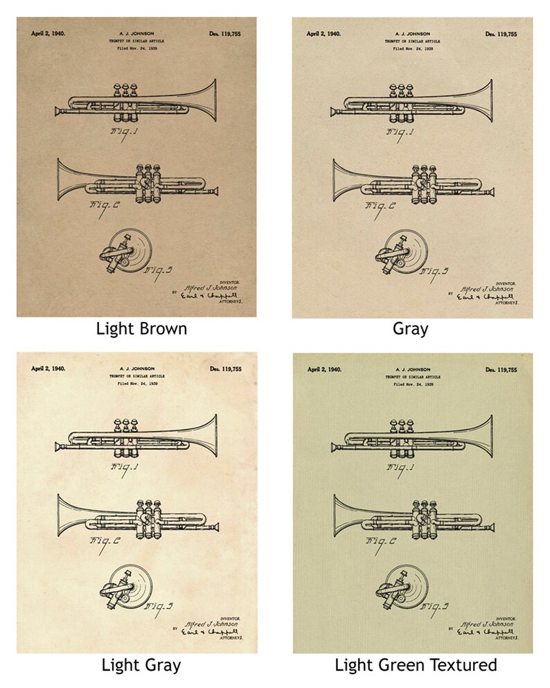 Trumpet 1940 Poster Wall Art Illustration Print Art Home - Etsy