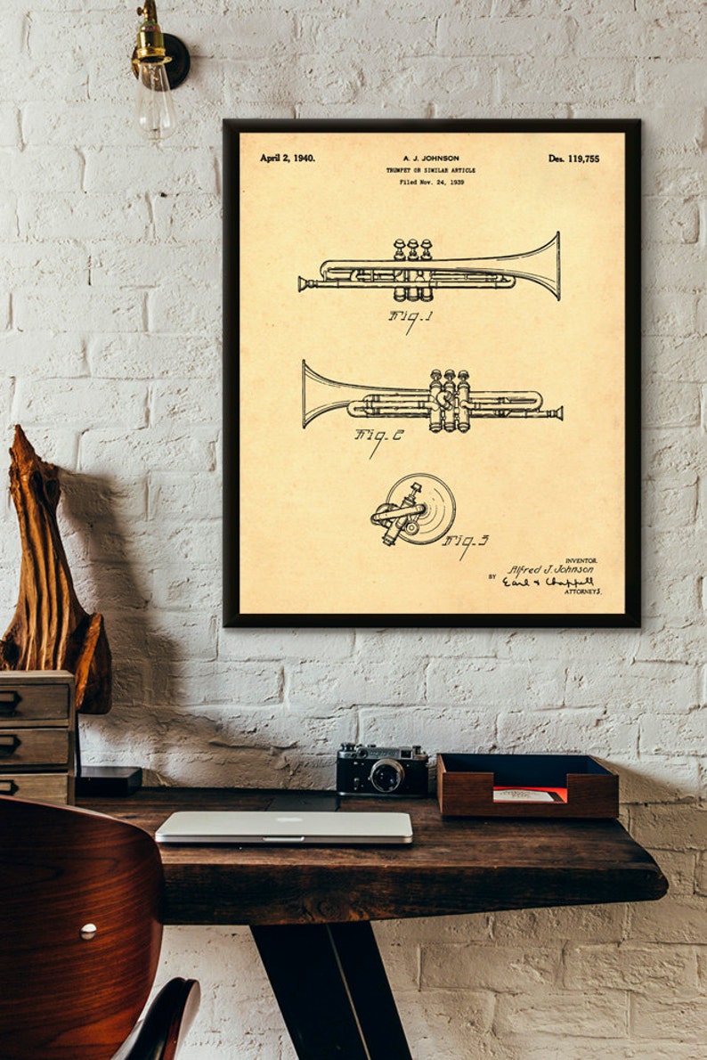 Trumpet 1940 Poster Wall Art Illustration Print Art Home - Etsy
