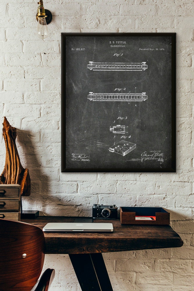 Harmonicas 1876 Poster Wall Art Illustration Print Art - Etsy