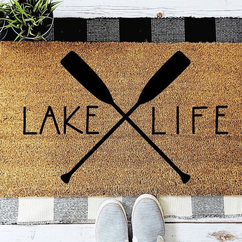 Lake Life Doormat Lake House Decor Summer Decor | Etsy