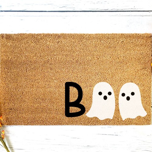 Halloween Doormat Ghost Welcome Mat Halloween Decor Outdoor - Etsy
