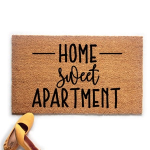 Home Sweet Apartment Doormat Welcome Mat Door Mat Outdoor Rug Apartment ...