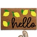 Hello Lemon Doormat Summer Welcome Mat Lemon Decor | Etsy