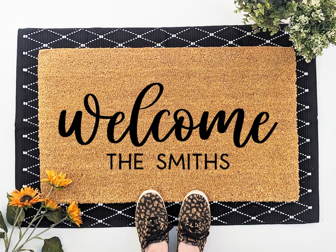 Personalized Welcome Mat, Custom Doormat, Custom Front Door Mat ...
