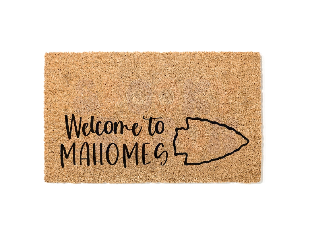 Welcome to Mahomes Doormat, Chiefs Welcome Mat, Kansas City Decor ...