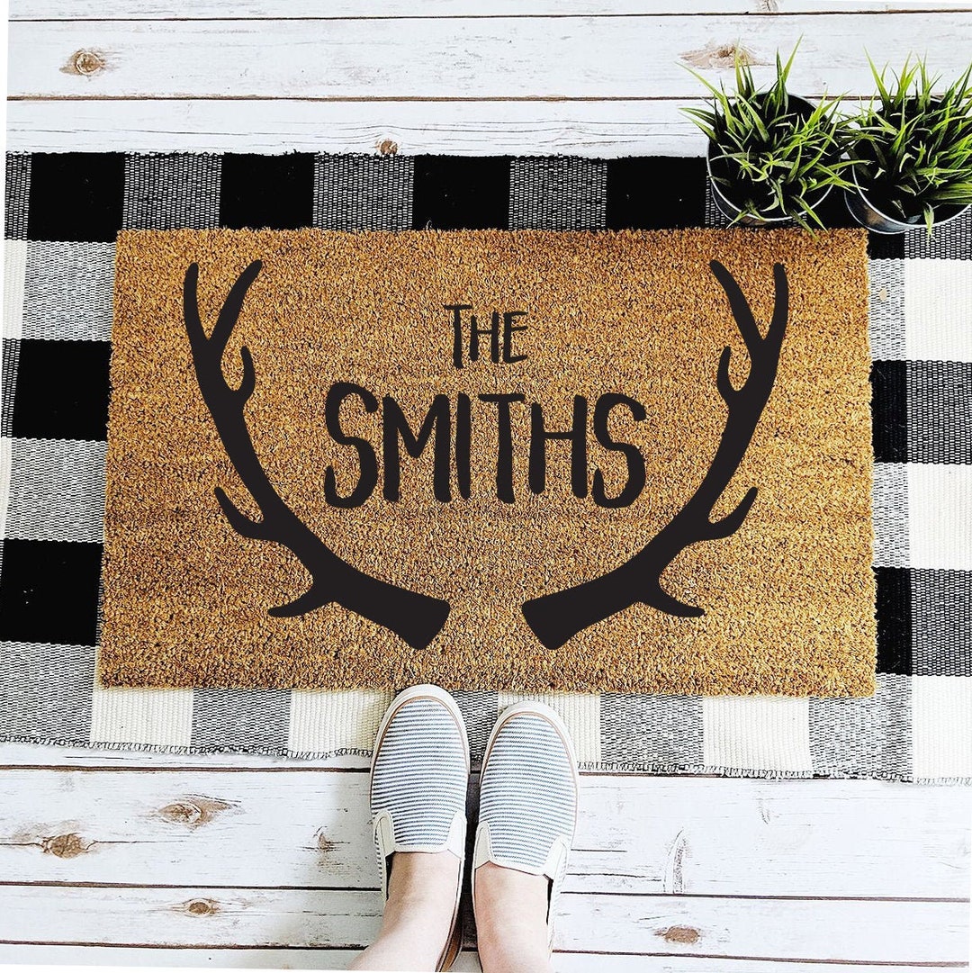 Personalized Last Name Doormat, Custom Welcome Mat Gift Idea for Couple ...