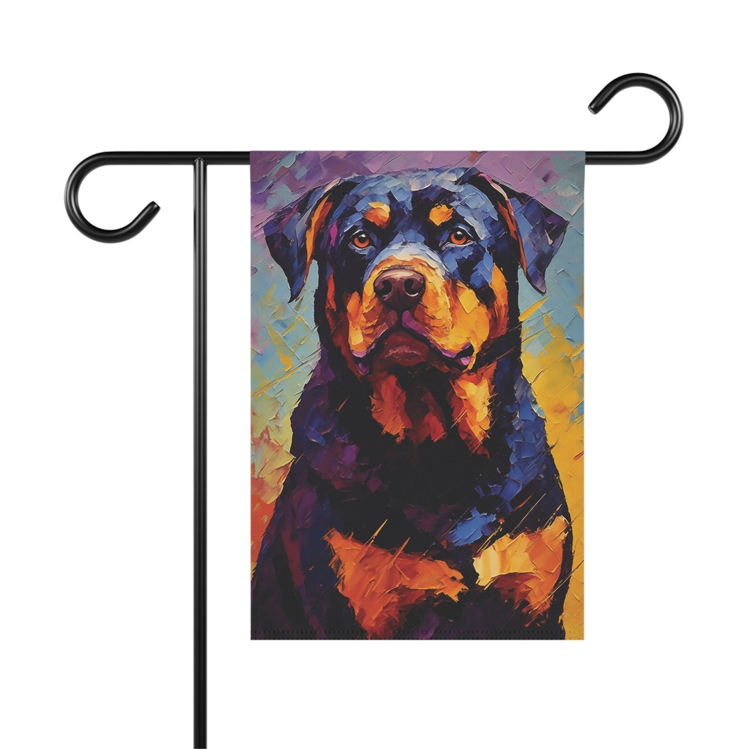 Rottweiler Yard Flag, Double Sided Garden Flag, Outdoor Garden ...