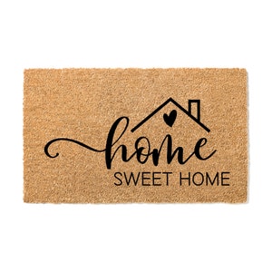 Home Sweet Home Door Mat Modern Welcome Mat Front Porch - Etsy