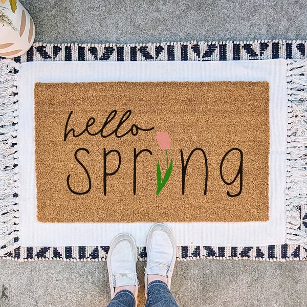 Spring Doormat - Etsy