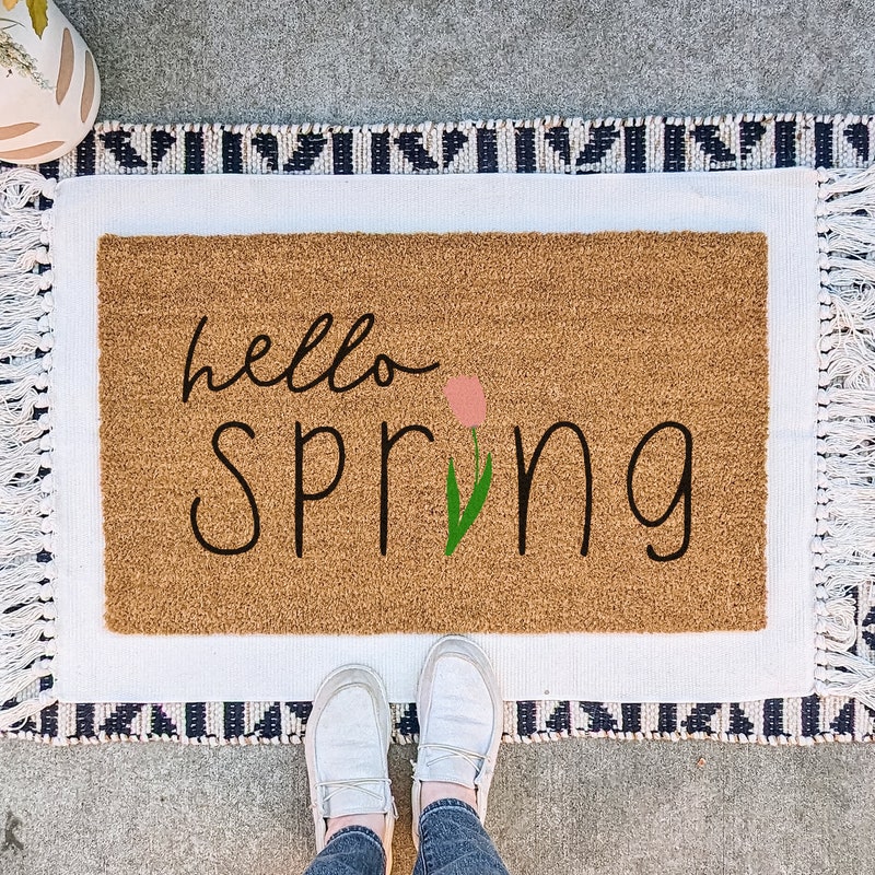 Spring Doormat - Etsy