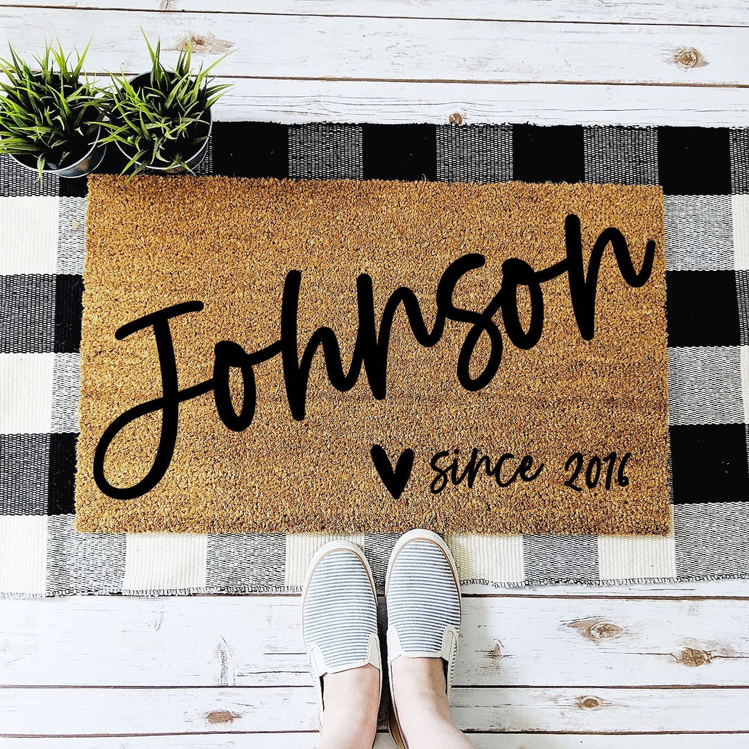 Personalized Custom Last Name Doormat, Personalized Welcome Mat ...