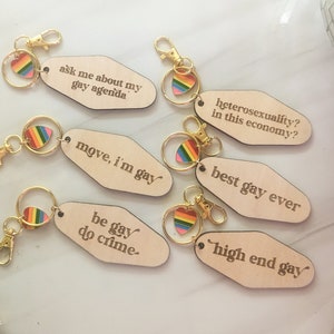 Cute Key Chain, Funny Gay Pride Rainbow Bag Charm, LGBTQ Gay Gift, Gay ...