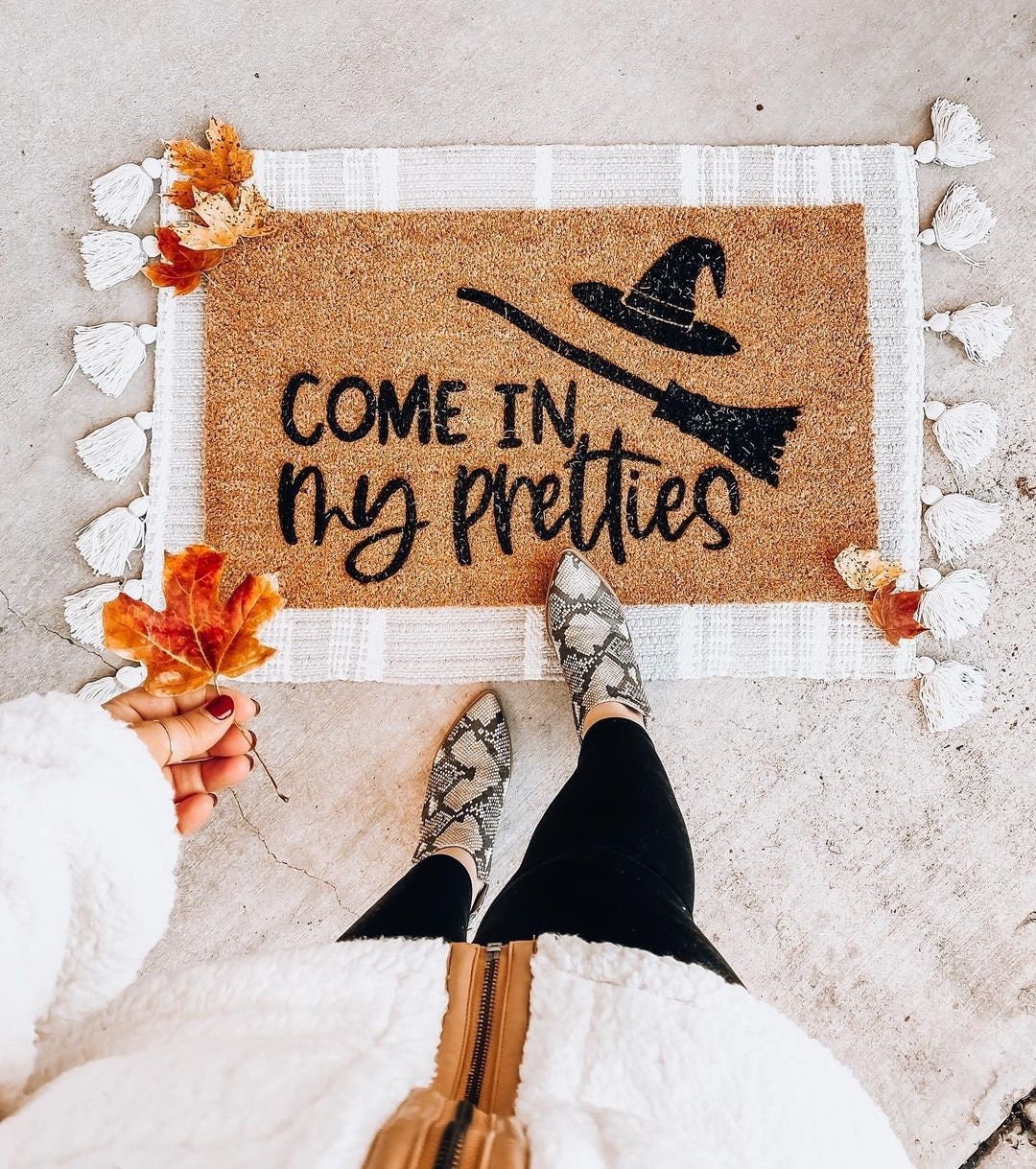 Come in My Pretties Halloween Witch Doormat, Halloween Welcome Mat ...