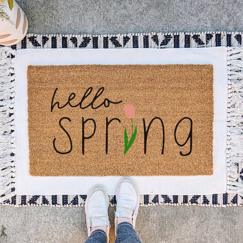 Spring Doormat - Etsy