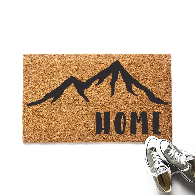 Mountain Doormat Welcome Mat Home Doormat Rustic Cabin - Etsy