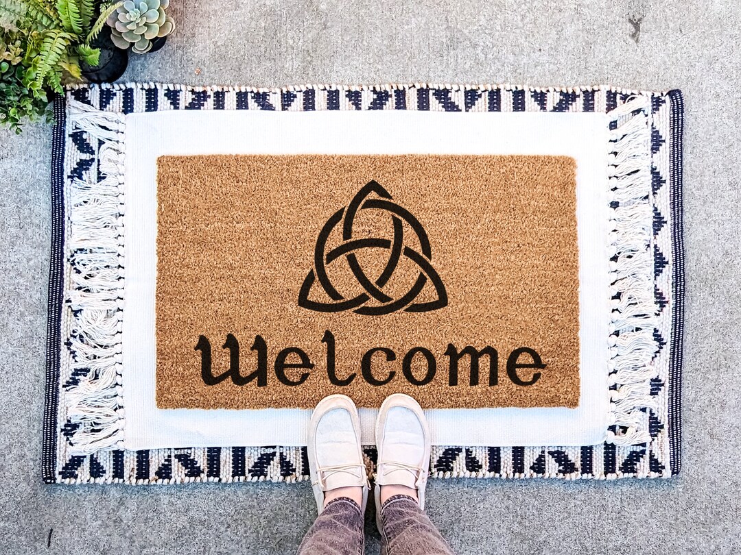 Irish Welcome Doormat, Celtic Knot Welcome Mat, Irish Celtic Decor, St ...
