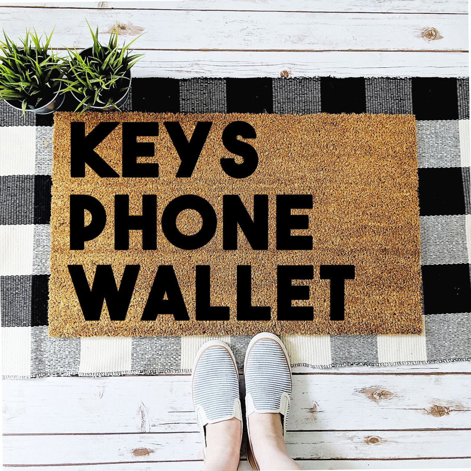 Keys Phone Wallet Welcome Mat Doormat Front Door Mat - Etsy