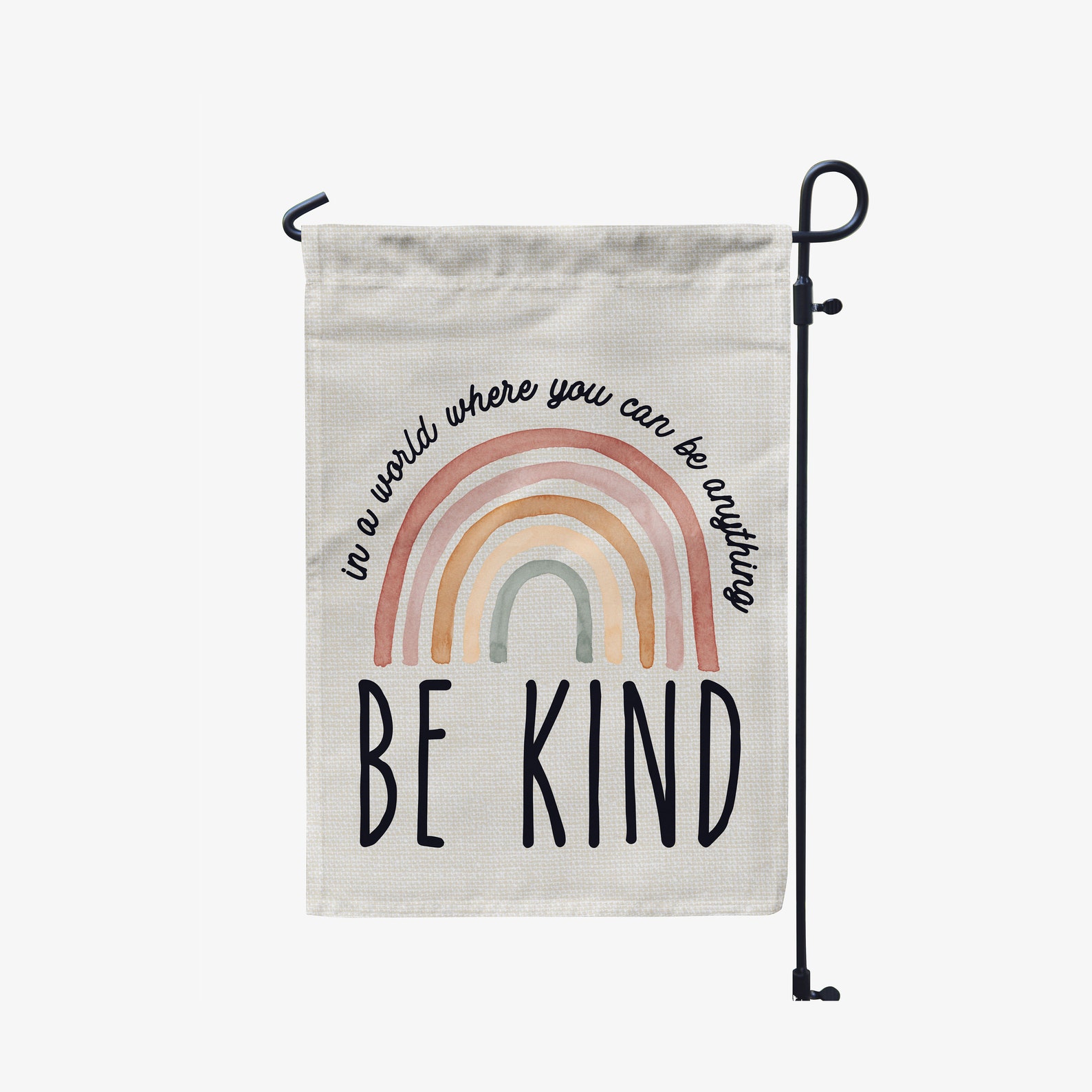 Be Kind Garden Flag Inspirational Home Decor Rainbow Boho | Etsy