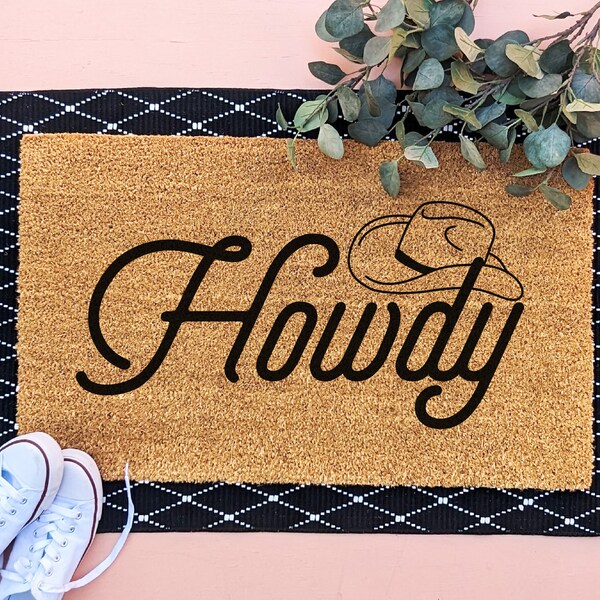 Cowboy Front Door Mat - Etsy