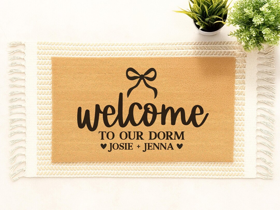 Custom Dorm Doormat - Welcome Dorm Room Personalized Door Mat, College ...