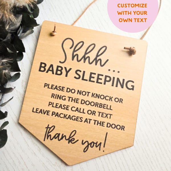 Baby Sleeping Sign - Etsy