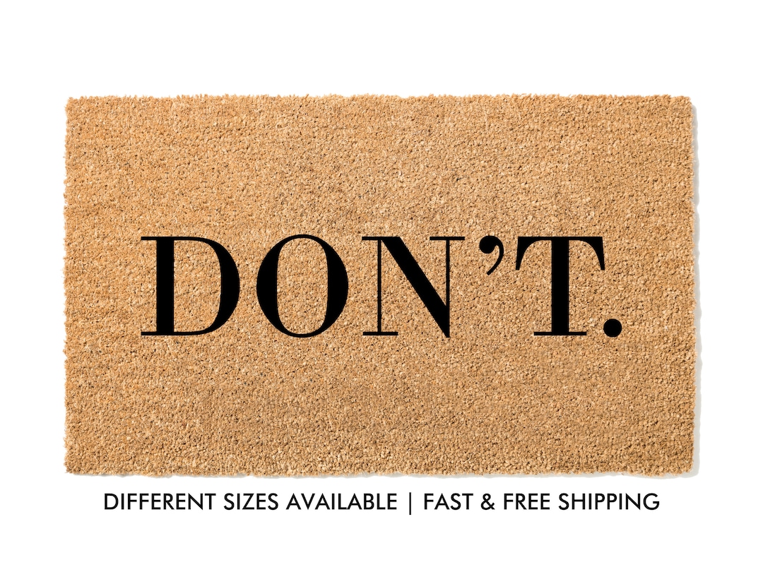 Don't Welcome Mat Funny Welcome Mat Anti Social Go Away Housewarming ...