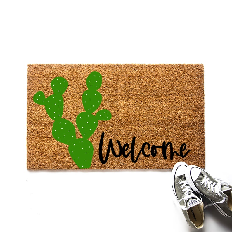 Cactus Doormat Welcome Mat Cactus Plant Decor Housewarming | Etsy