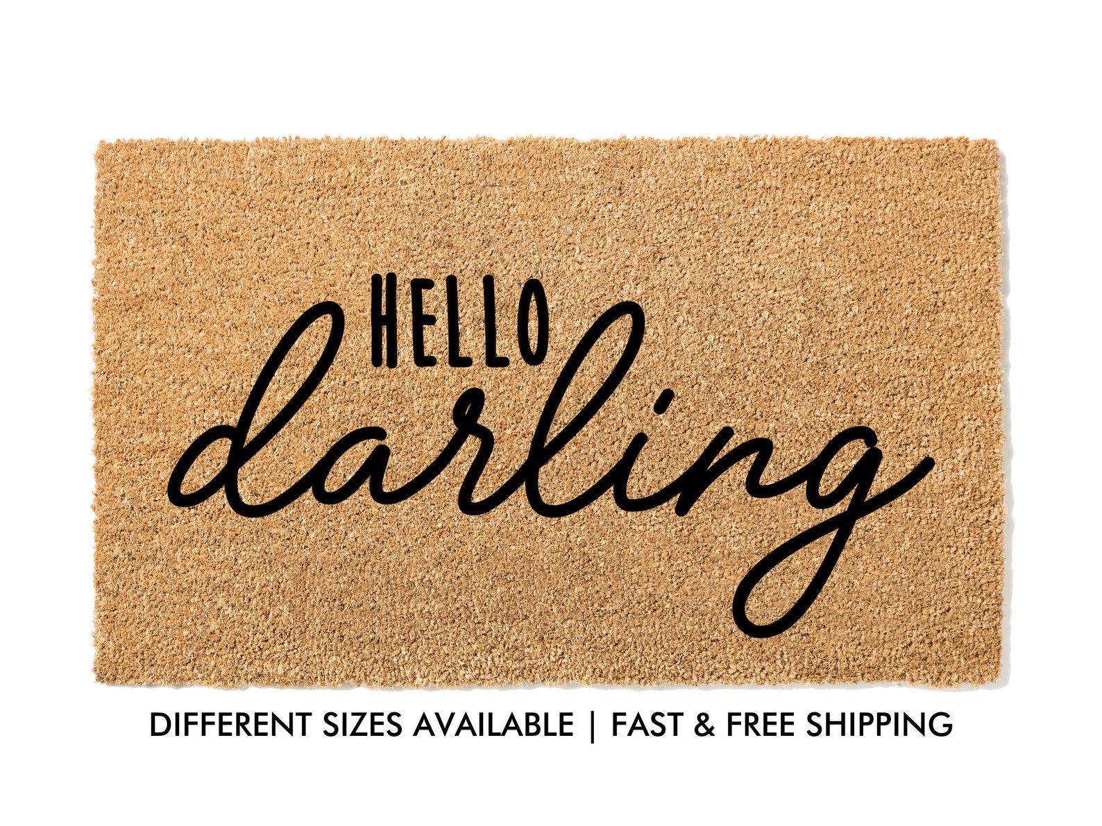 Hello Darling Doormat Cute Welcome Mat Housewarming Gift for - Etsy