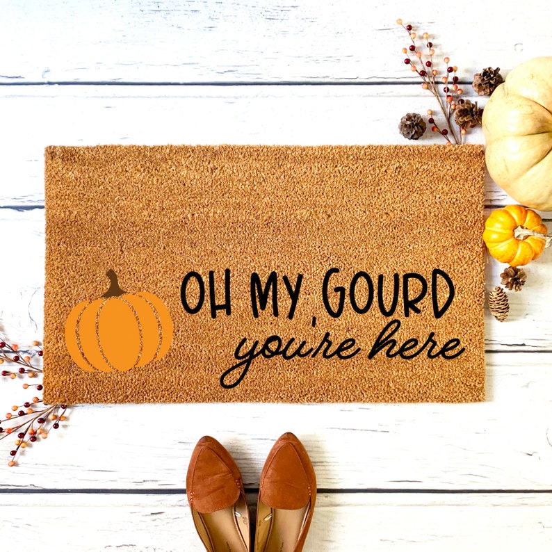 Oh My Gourd You're Here Fall Doormat Autumn Welcome Mat - Etsy