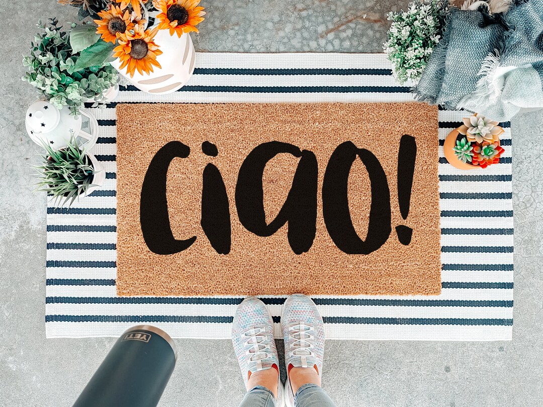 Ciao Doormat Italian Welcome Mat Front Porch Decor Unique Gift ...