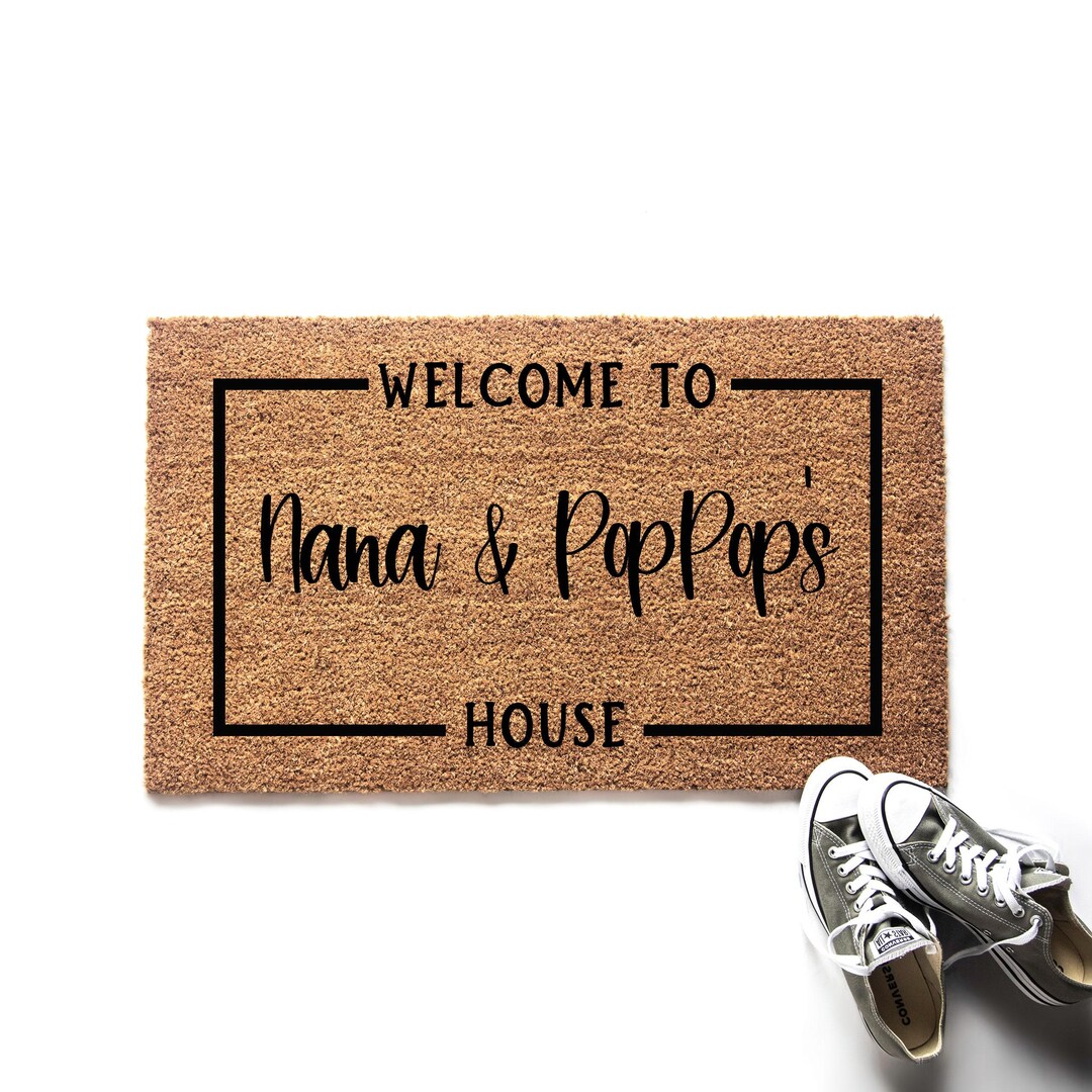 Personalized Grandparent Doormat, Personalized Family Gift, Grandma and ...