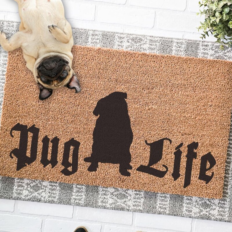 Pug Welcome Mat - Etsy