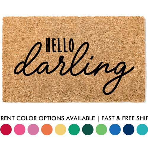 Oh Hello Doormat Hello Welcome Mat Housewarming Gift Cute - Etsy