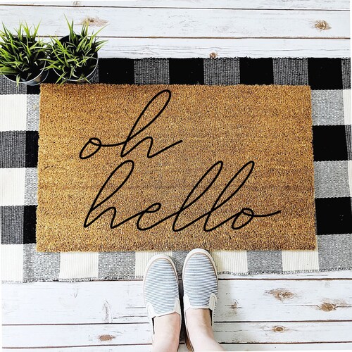 Hello Darling Doormat Cute Welcome Mat Housewarming Gift for - Etsy