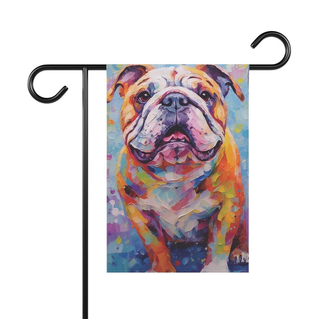 British Bulldog Yard Flag, Double Sided Garden Flag, Garden Decoration ...