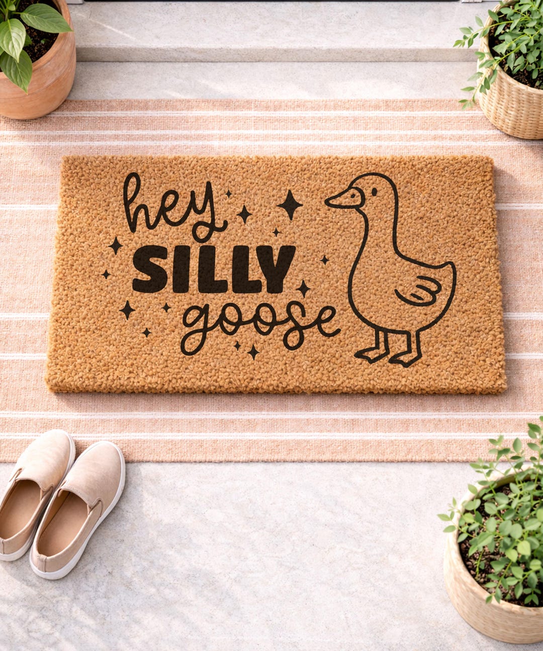 Hey Silly Goose Doormat – Funny Goose Welcome Mat for Front Porch, Cute ...