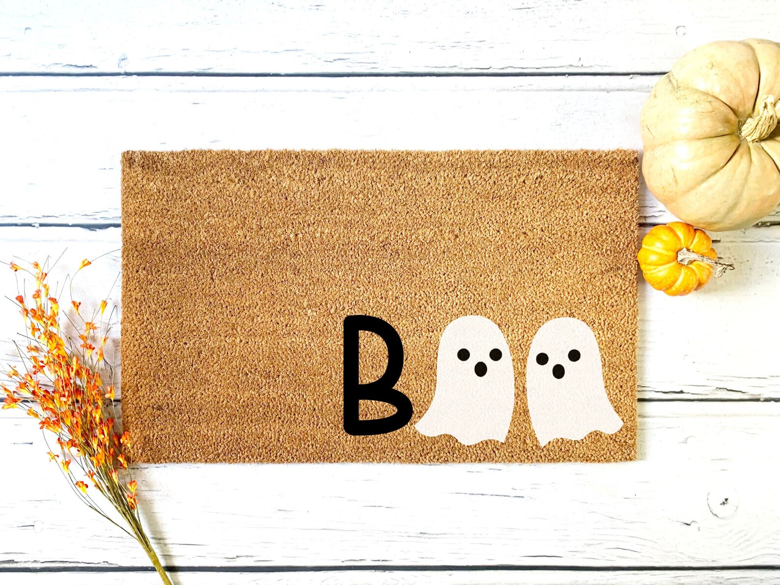 Halloween Doormat Boo Ghost Welcome Mat Halloween Door Mat - Etsy
